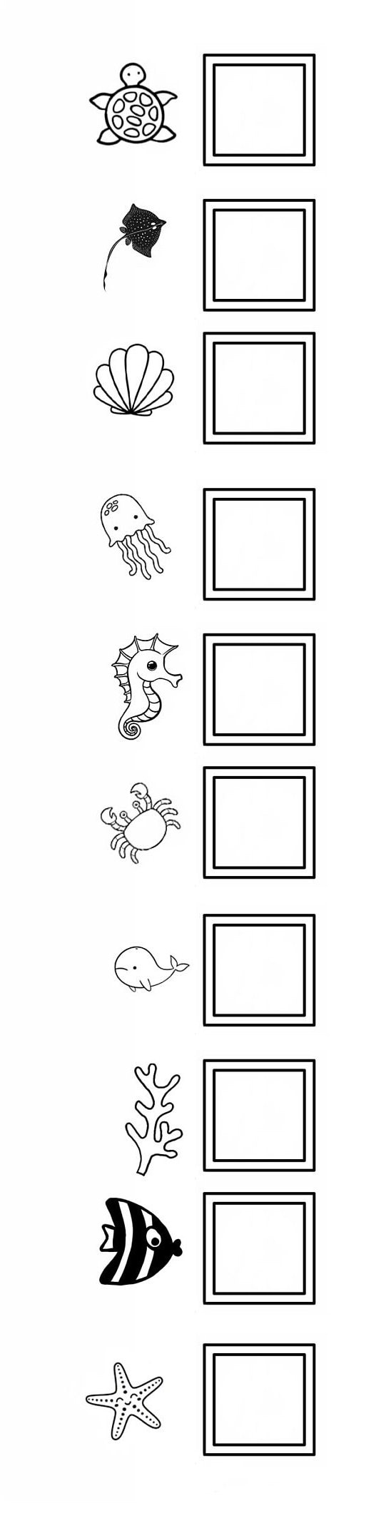 Ocean Themed I Spy Game / Worksheet - Etsy