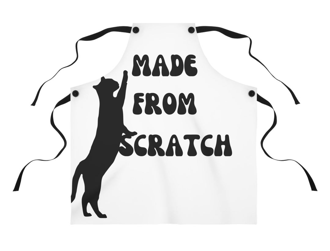 A "made From Scratch" Cat Themed Cooking Apron Unique Cat Design Cat ...
