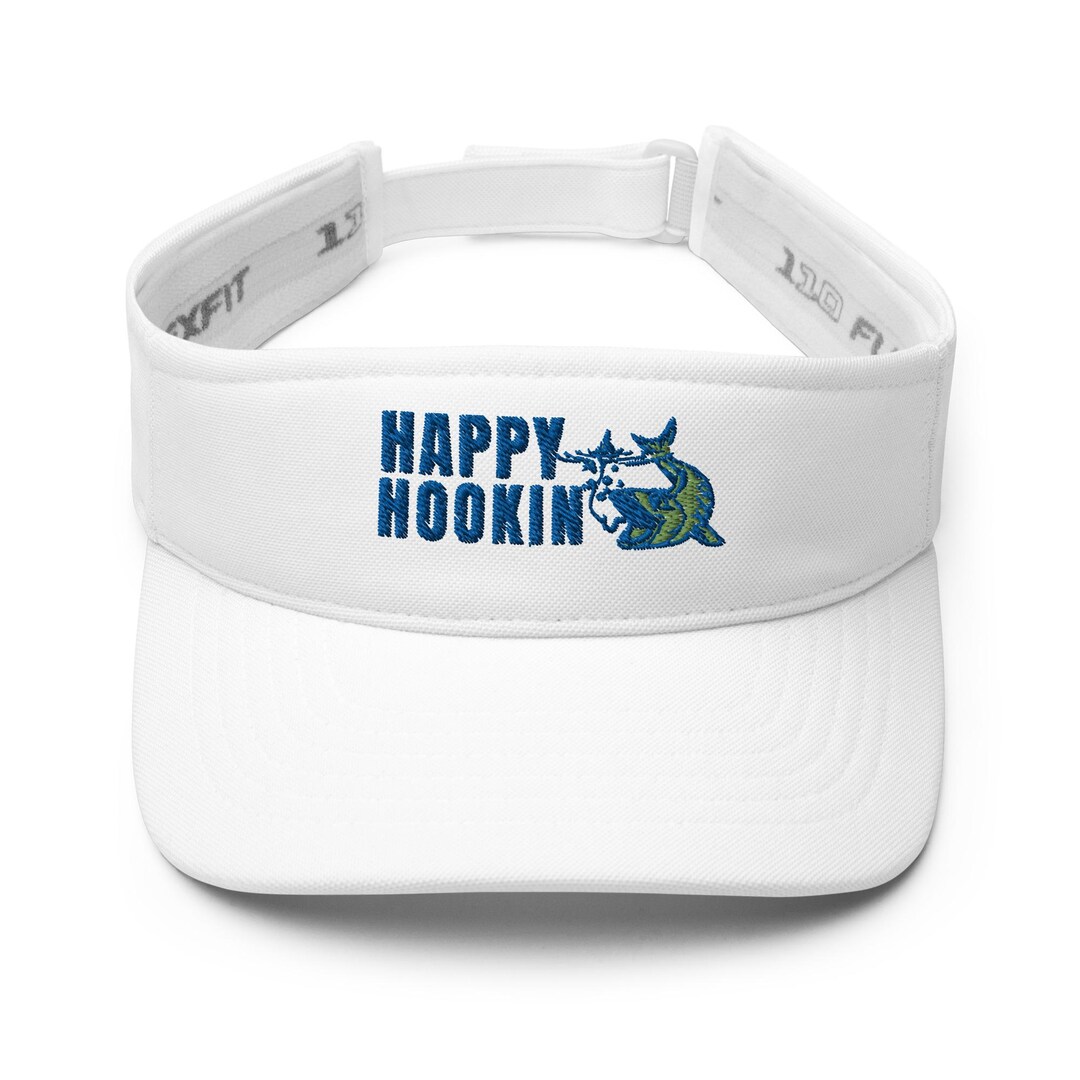 Avid Fisherman Visor Cap, Adjustable Sun Protection Hat, Custom ...