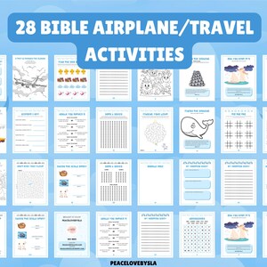 Kids Bible Activities for Travel | Airplane Games & Printable Workbook ...