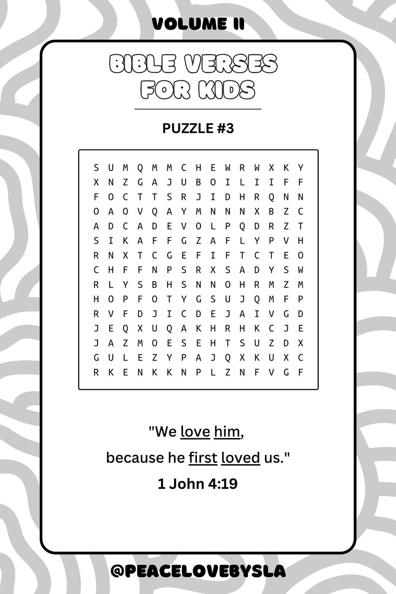 Kids Bible Verse Word Search & Coloring Pages: Sunday School Activity ...