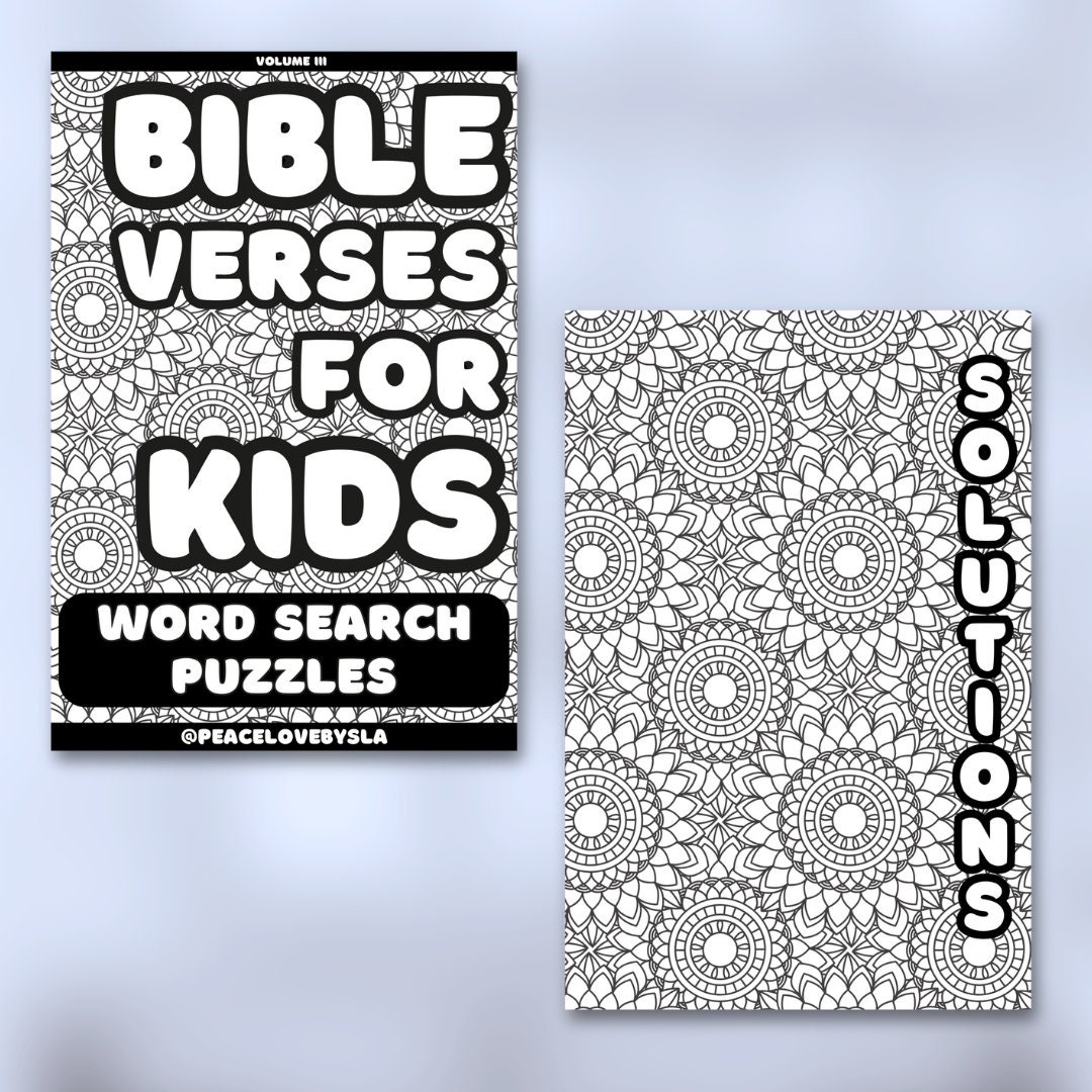 Kids Bible Verse Word Search & Coloring Pages: Sunday School Activity ...