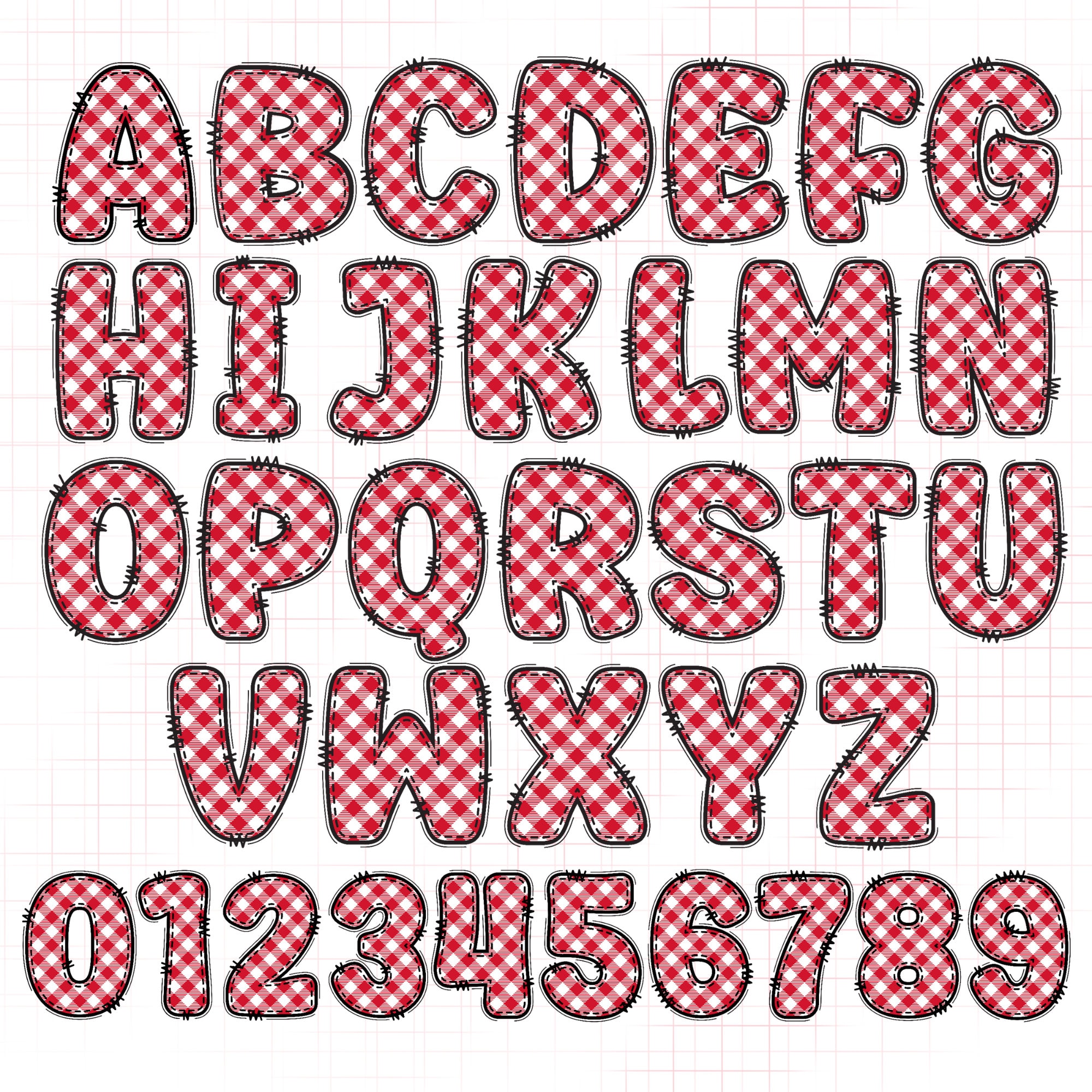 Valentine's Day Alphabet PNG, Valentines Doodle Letters With Clip Art ...