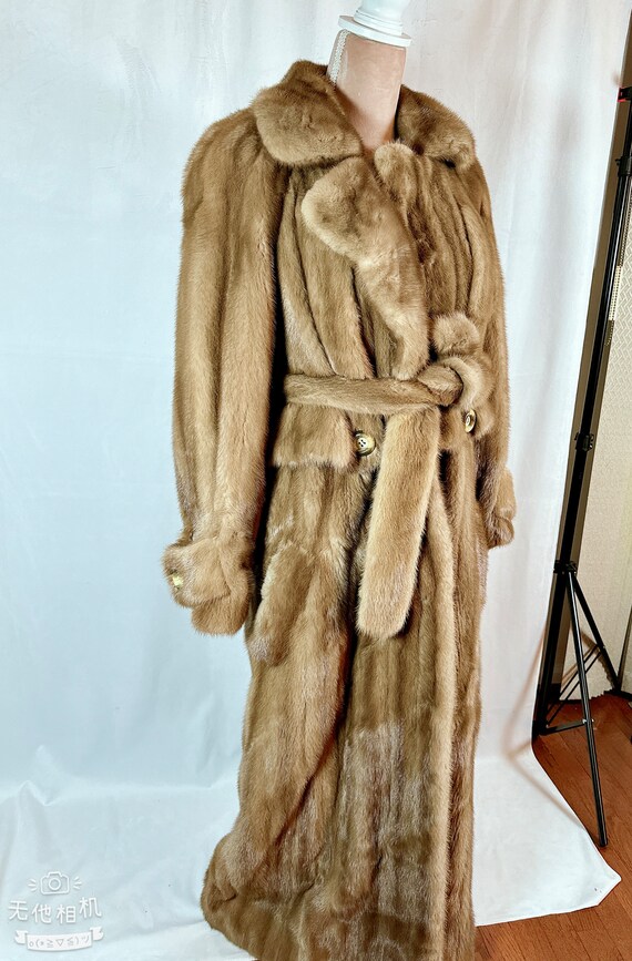 Golden Mink Fur Coat, Full-length, Female Mink, Woman… - Gem