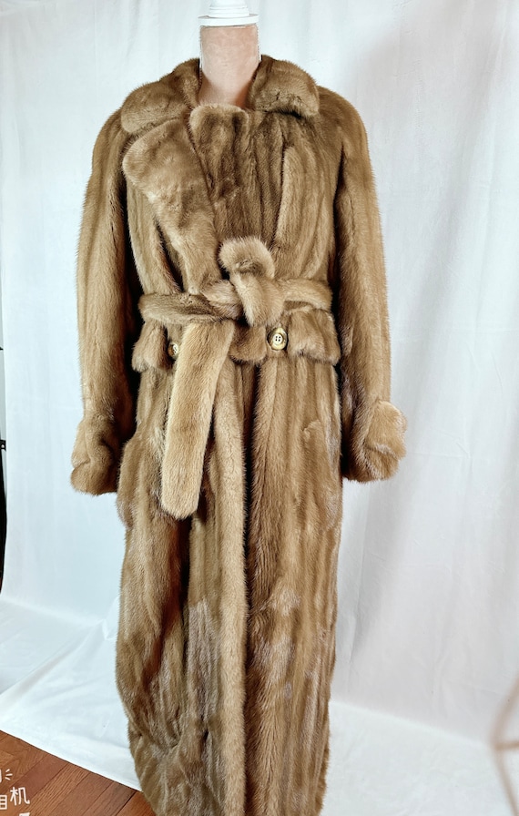 Golden Mink Fur Coat, Full-length, Female Mink, Woman… - Gem