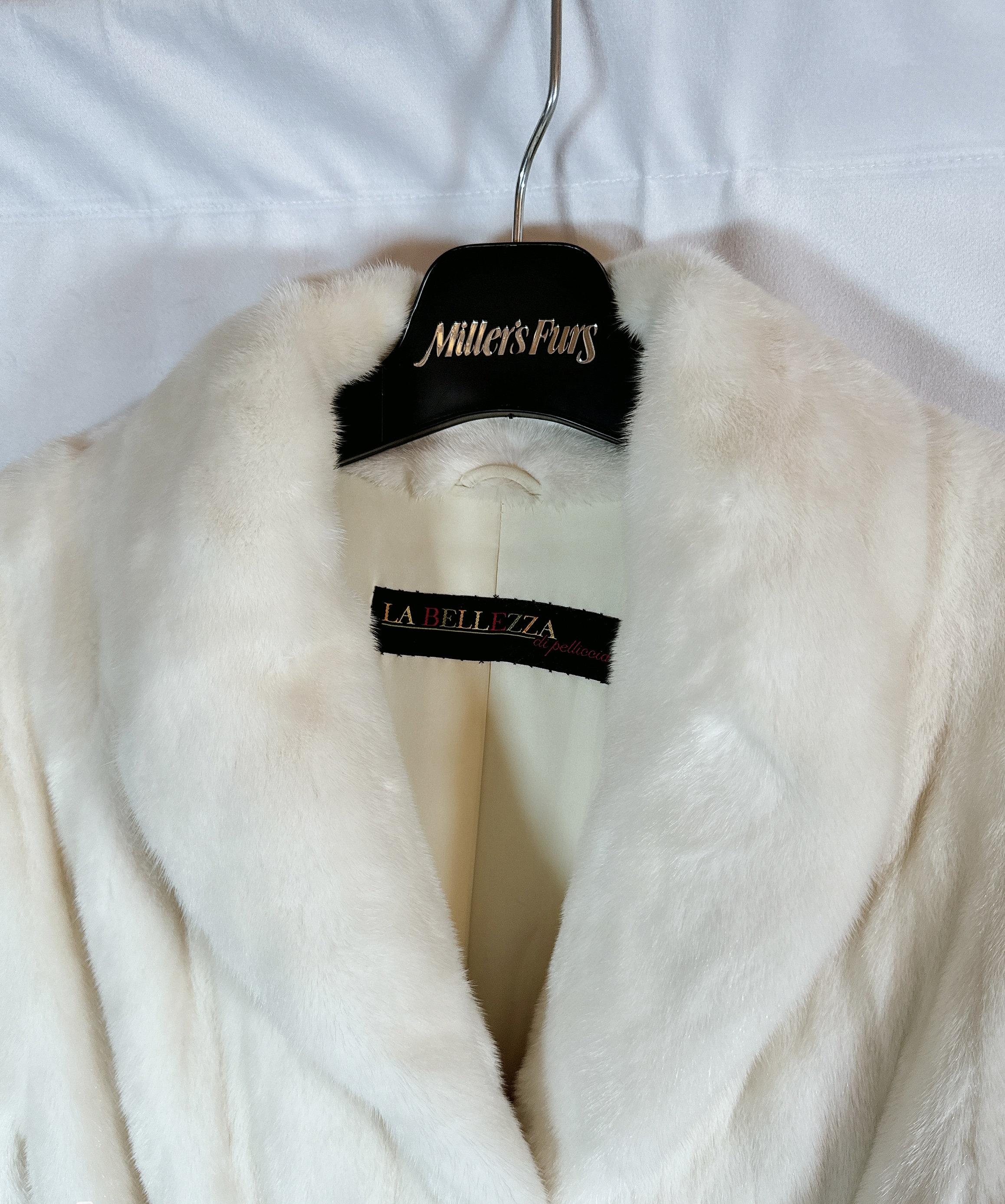 White Mink Fur Coat, Full Length, Female High Quality Fur, Size 4-6 ...