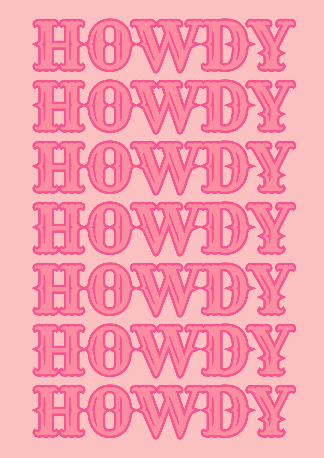 Howdy Digital Print - Etsy