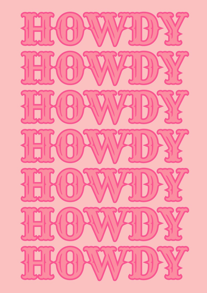 Howdy Digital Print - Etsy