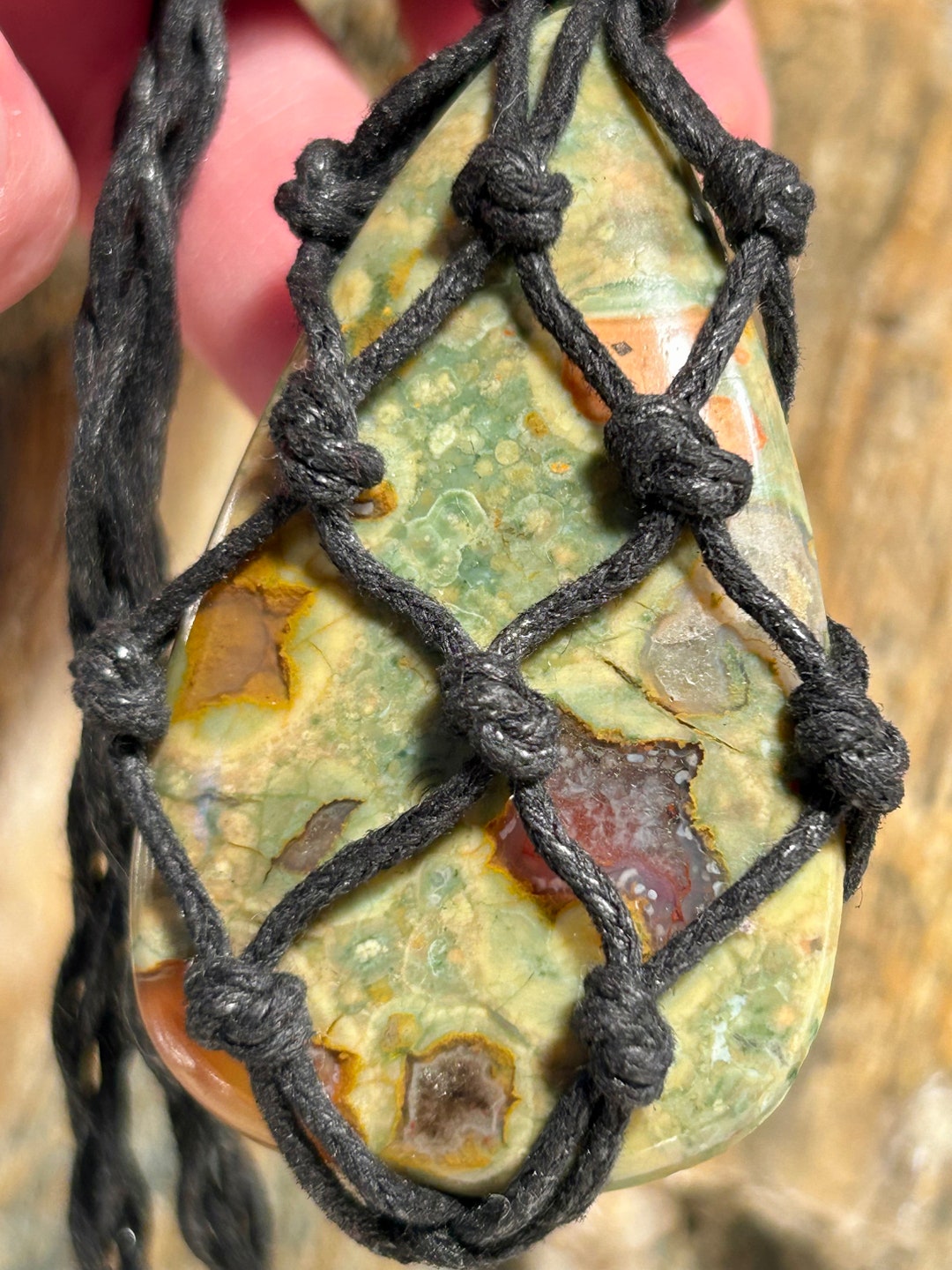 79 CT 6X32X55 Mm Rainforest Rhyolite Opal Pear Cabochon - Etsy