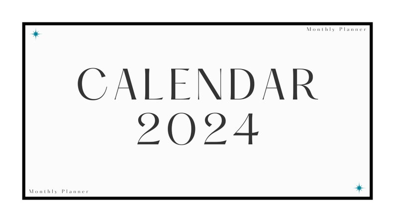 Editable 2024 Calendar Canva Template - Etsy