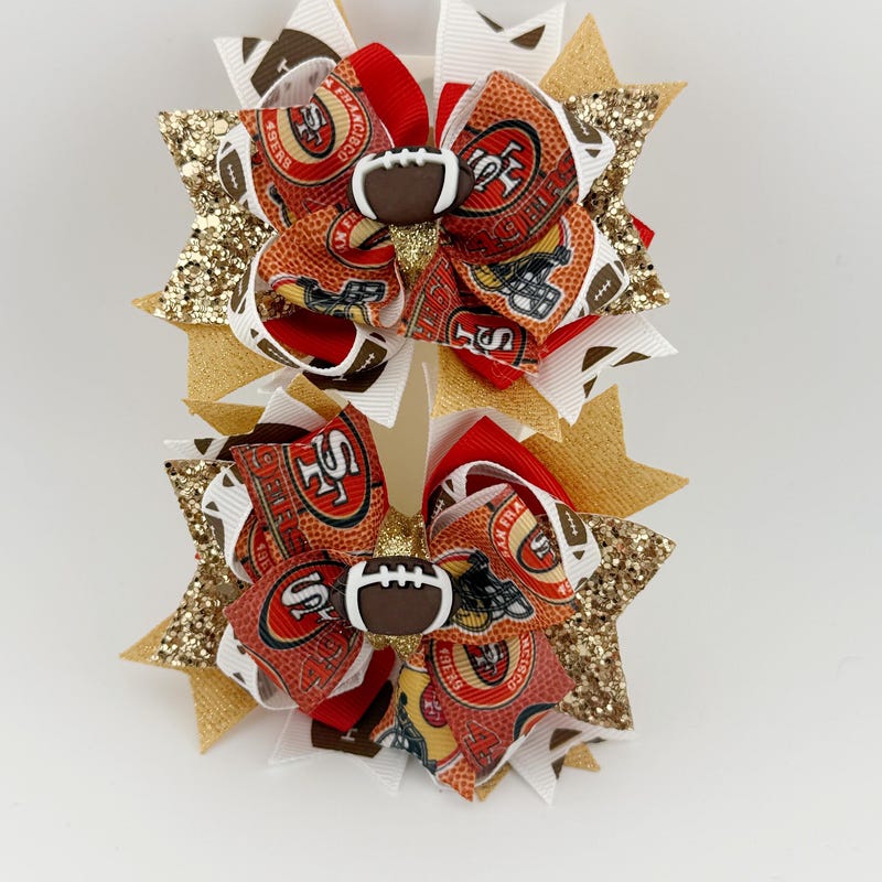 49ers Hair Bow - Etsy