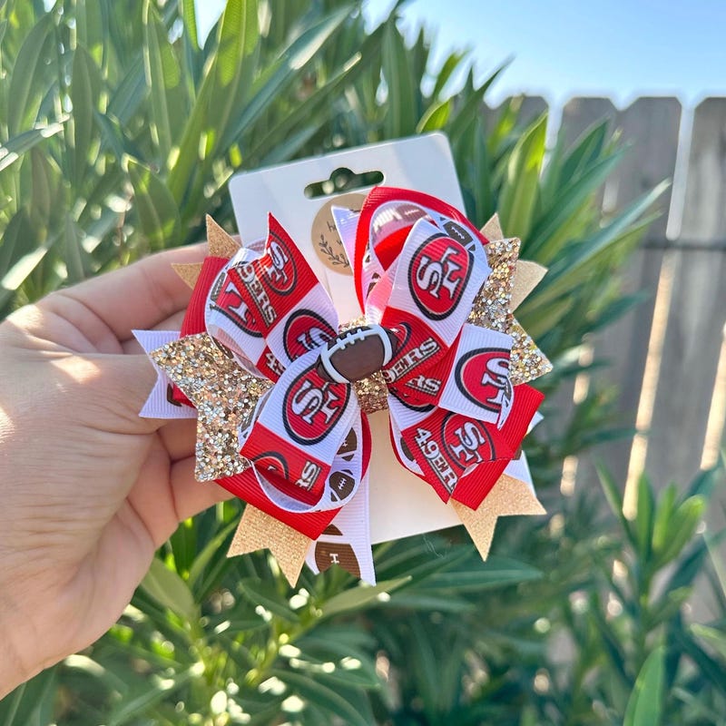 49ers Hair Bow - Etsy