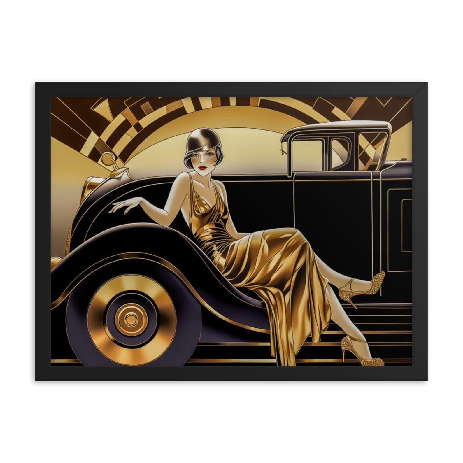 Art Deco Framed Fine Art Print 3 Frame Colours to Choose From Home ...