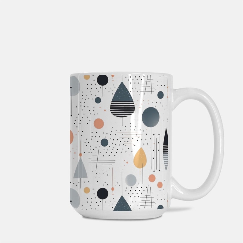 Scandinavian Minimalist Mug, Modern Art Mug, Minimalist Art Mug ...