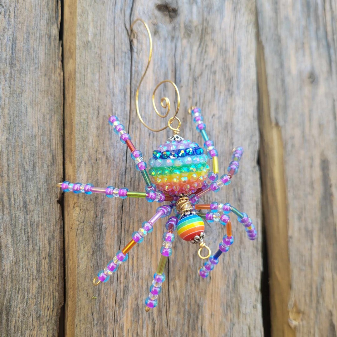 Rainbow Bead Spider - Etsy