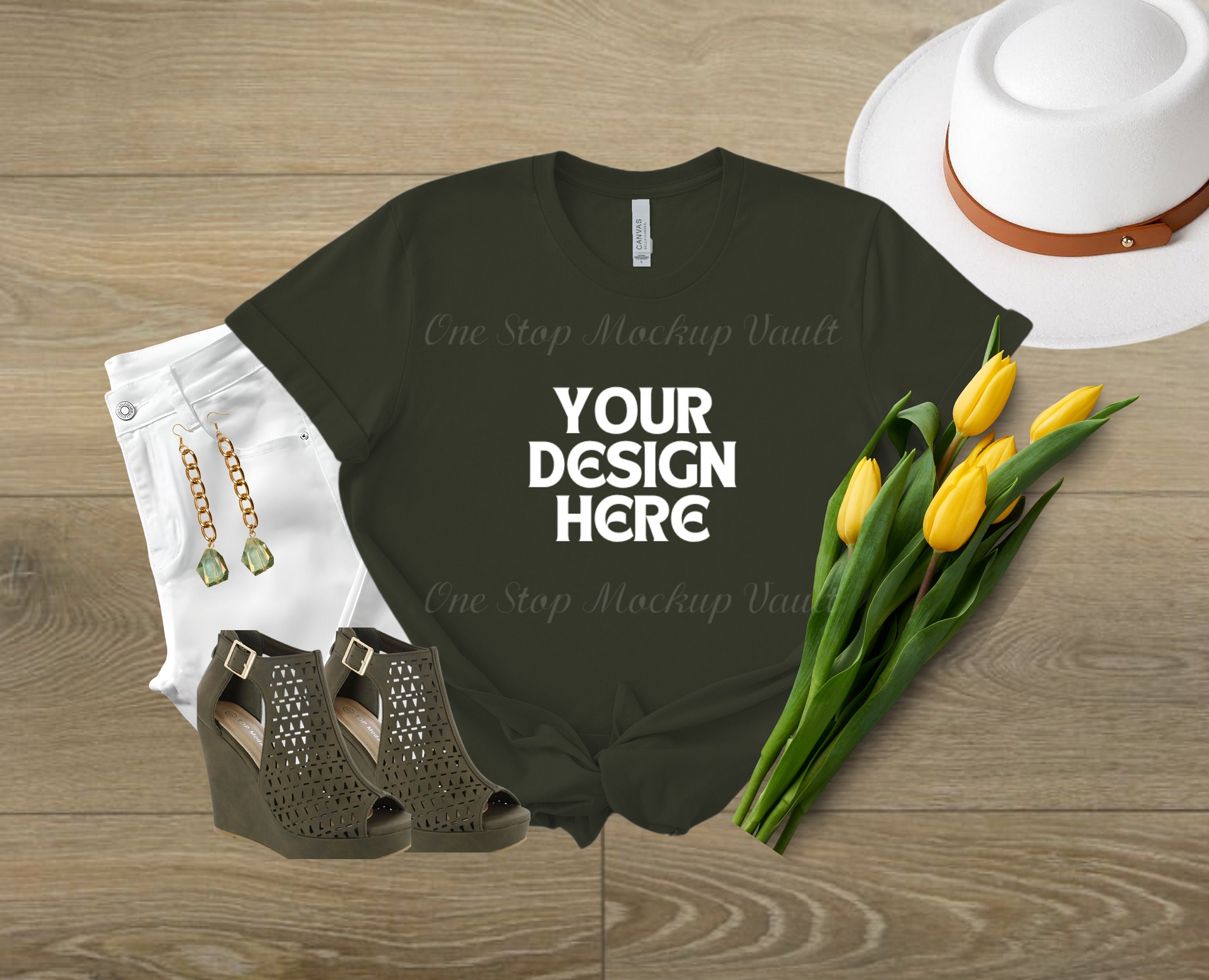 170 Spring Summer Bella Canvas 3001 Mockup Bundle Bella and Canvas T ...