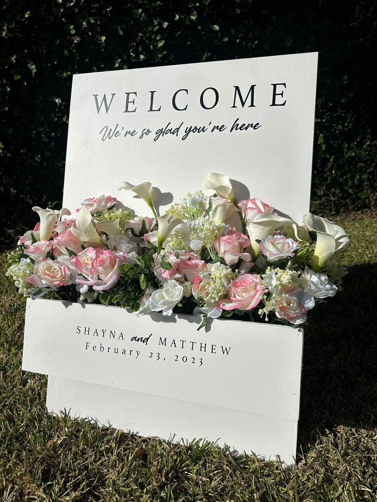 Flower Box Welcome Sign Download Instructions Vinyl - Etsy