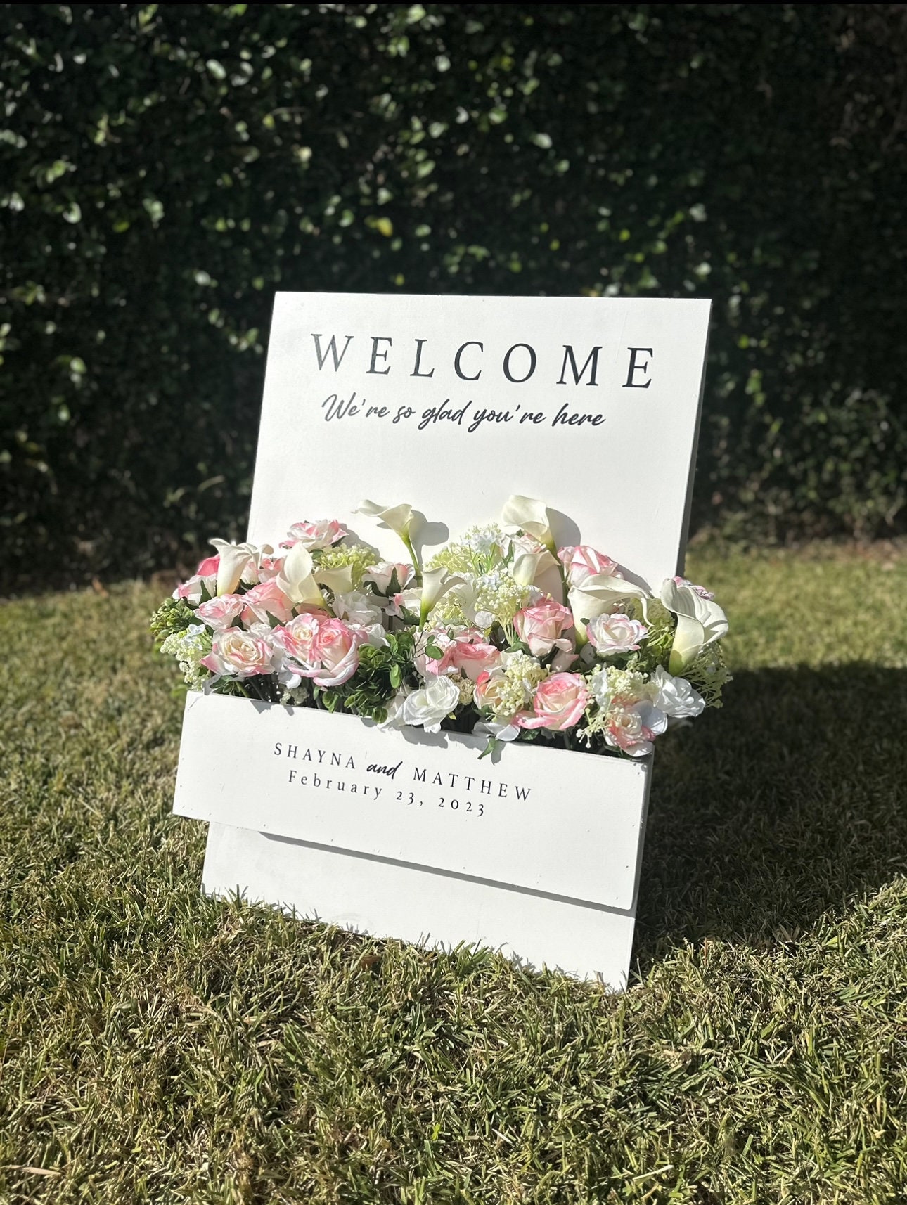 Flower Box Welcome Sign Download Instructions Vinyl - Etsy