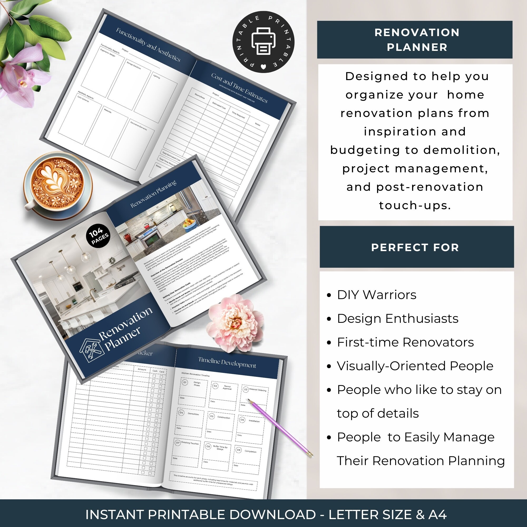 Home Improvement Planner, Renovation Checklist, Remodel Budget ...