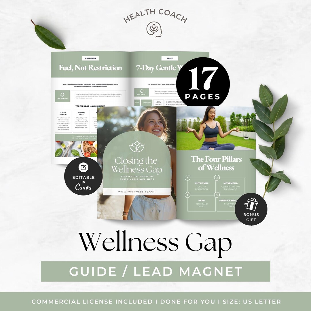 Wellness Guide, Health Coach Lead Magnet, Holistic Wellness Client ...
