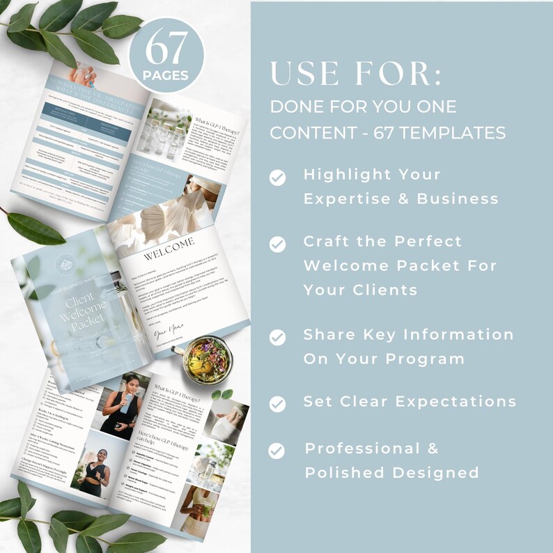 GLP1 Client Welcome Packet, Health Coach Onboarding Template, Med Spa ...