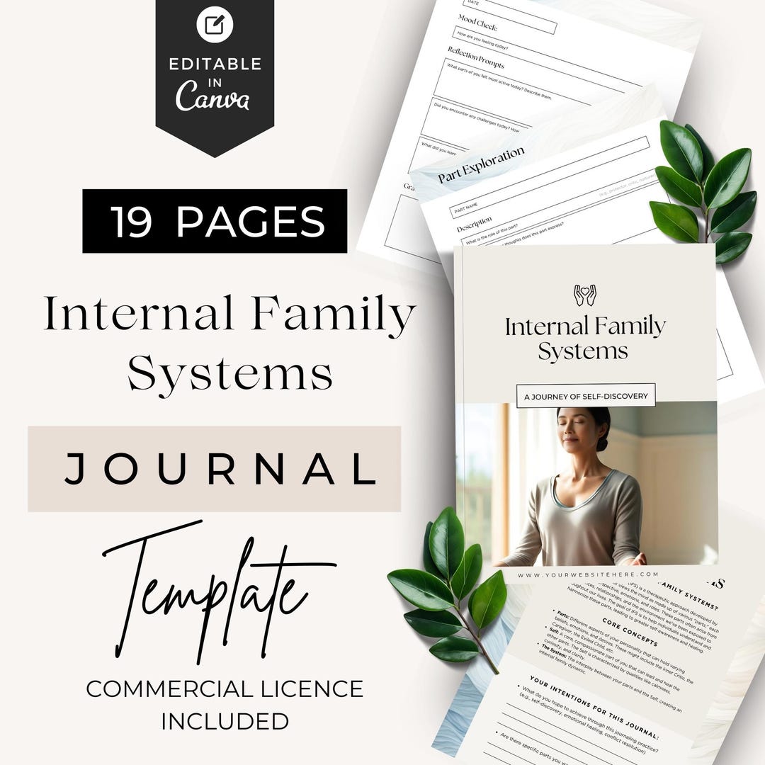 Internal Family Systems Journal Canva Template, IFS Therapy Worksheets ...