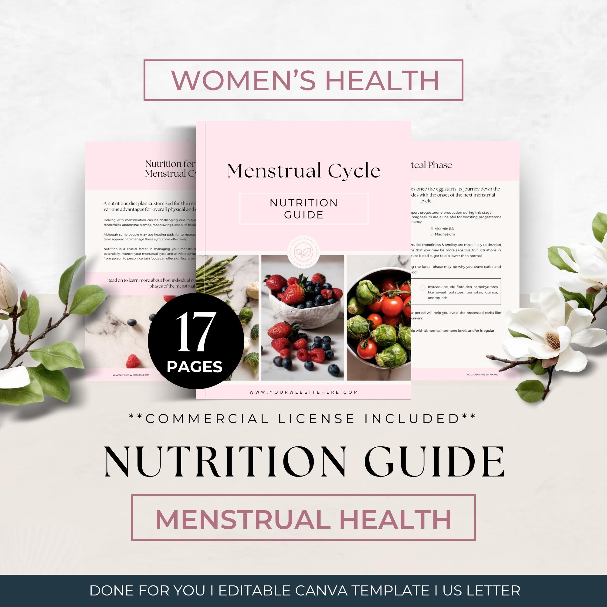 Menstrual Cycle Nutrition Guide, Health Coach Program Template ...