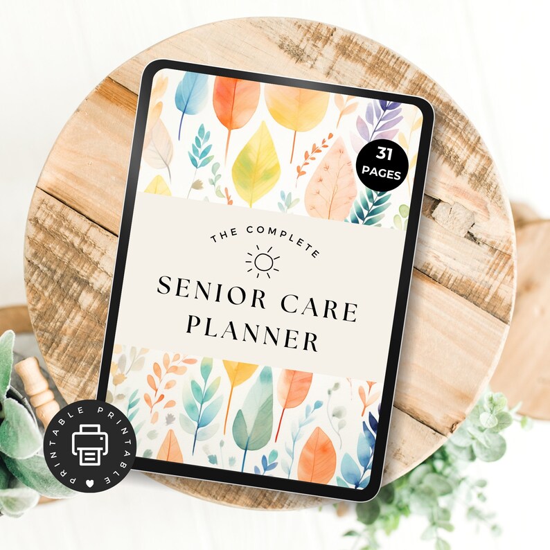 Elderly Care Planner, Caregiving Checklist, Caregiver Task List, Senior ...