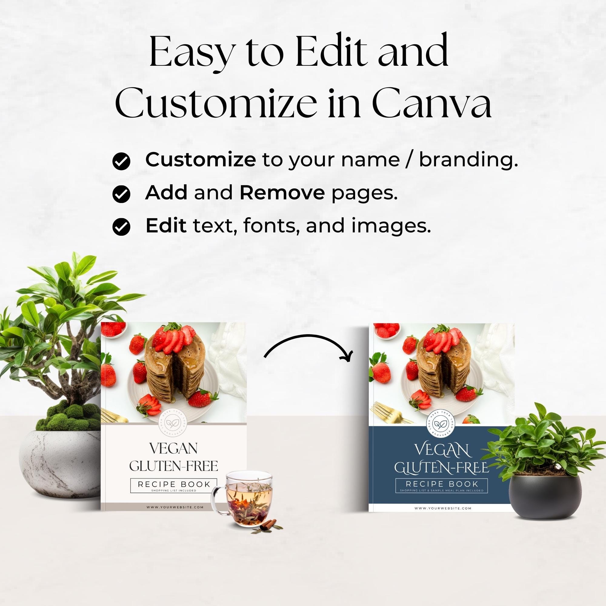 Editable Recipe Book, Vegan Gluten Free Recipes and Meal Plan ...