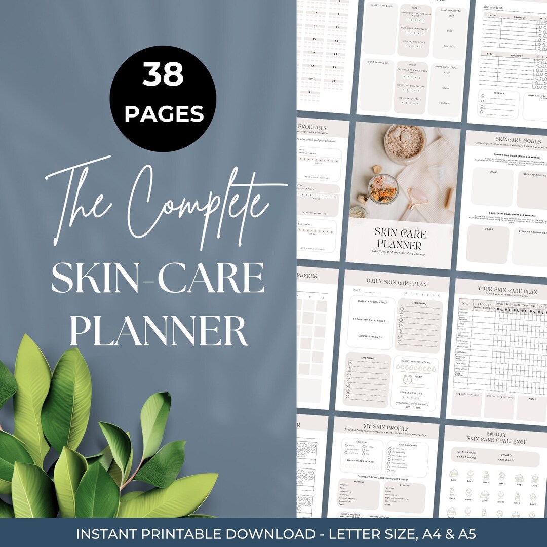 Skin Care Routine Planner, Morning Routine, Skin Care Challenge, Glow ...