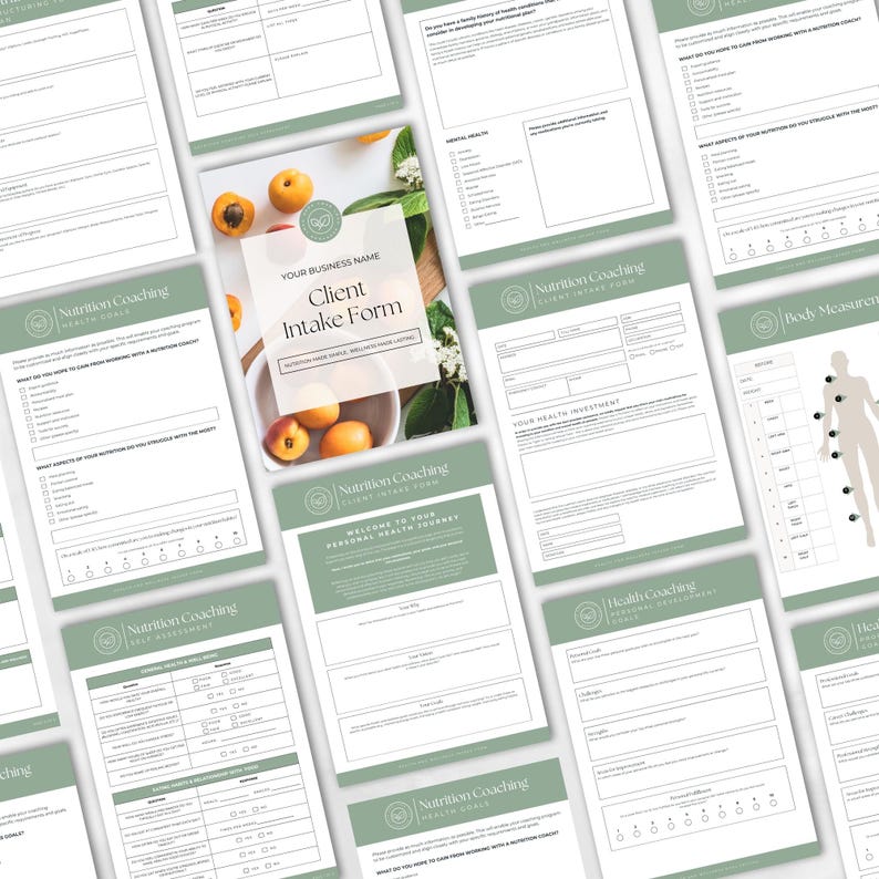 Nutrition Coach Intake Form, Editable New Client Questionnaire, Client ...