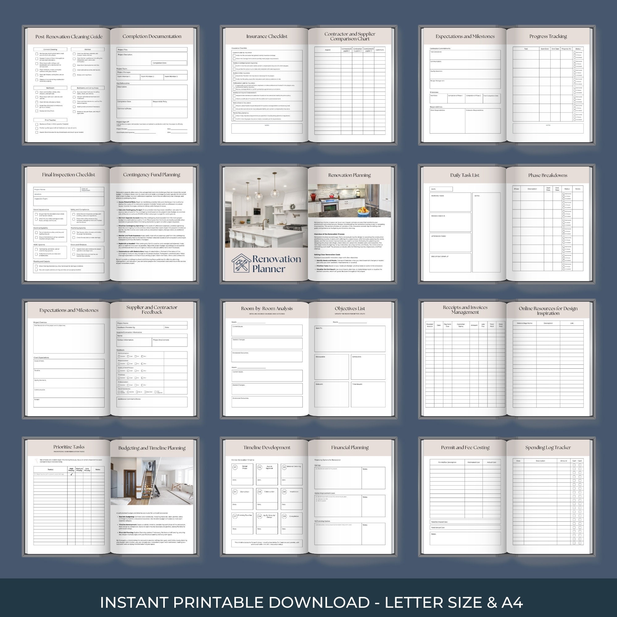 Home Renovation Planner, House Improvement, Project Plan, DIY Project ...