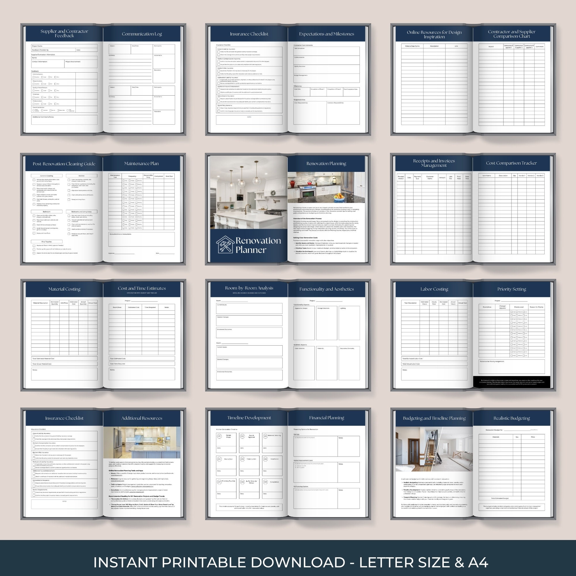 Home Renovation Planner, House Improvement, Project Plan, DIY Project ...