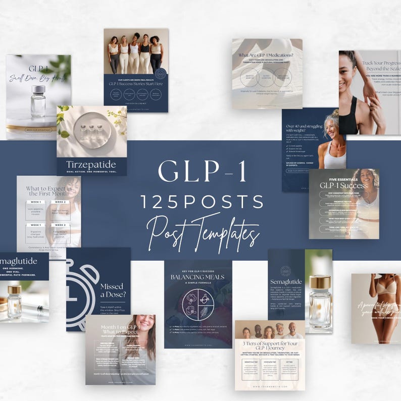GLP1 Social Media Templates, Tirzepatide & Semaglutide Marketing ...