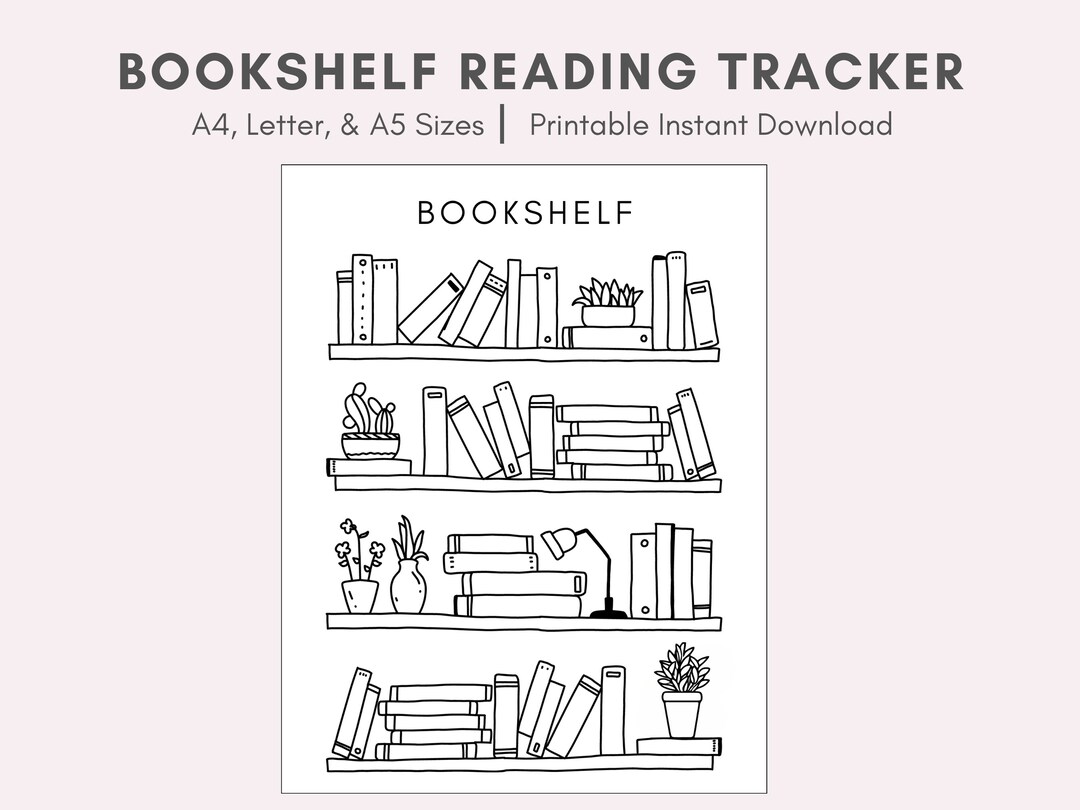 Bookshelf Reading Tracker, Reading Tracker, Reading Log, Books Read ...