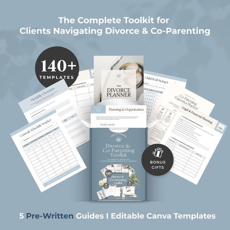 Divorce and Co-parenting Bundle, Divorce Coach Support Tools ...