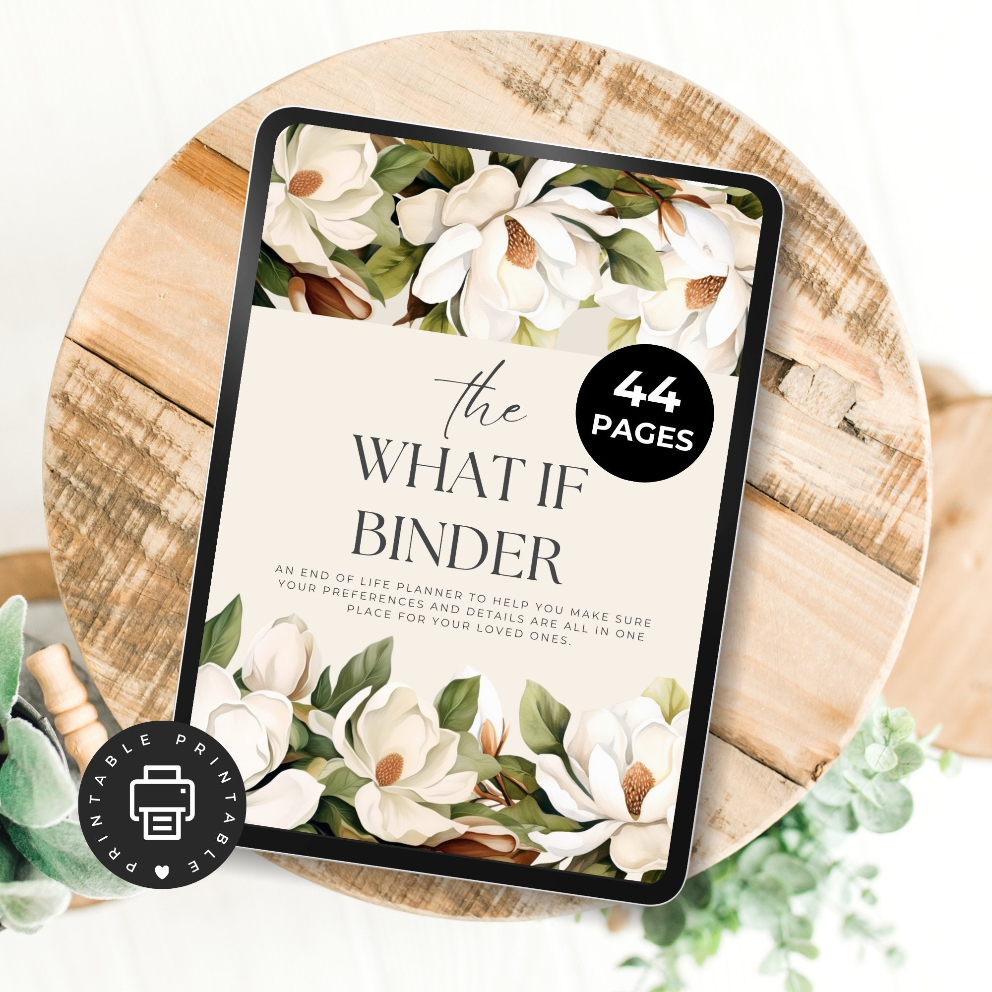 End of Life Planner Printable, Emergency Binder, What If Binder, Just ...