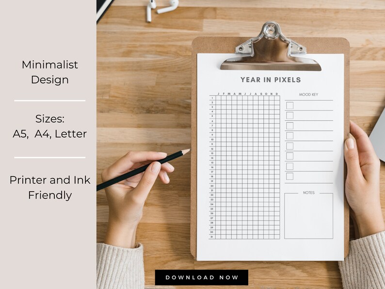 Mood Tracker, Daily Mood Tracker, Year in Pixels, Track My Moods ...