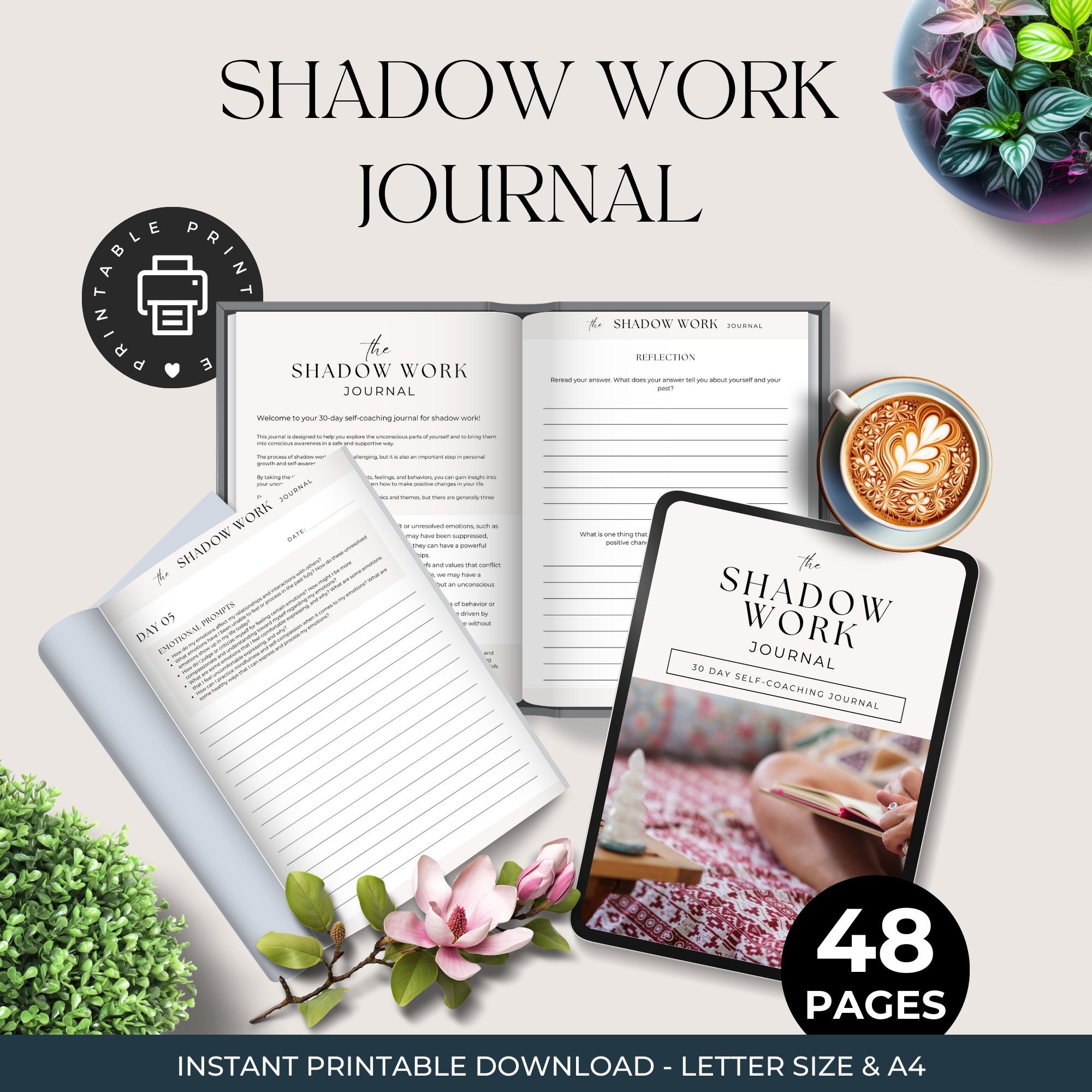 Shadow Work Journal Printable, Book of Shadows, Healing Journal ...