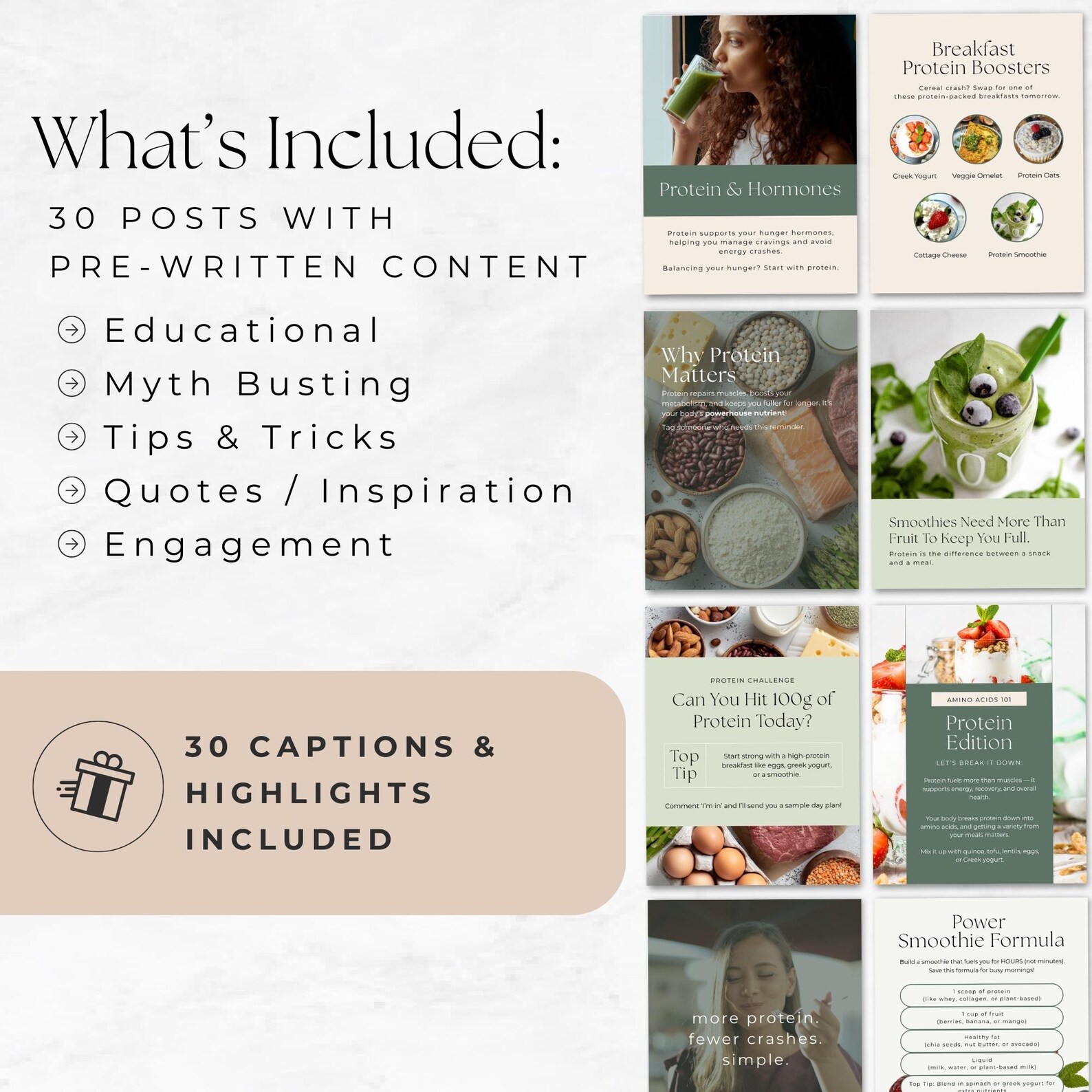 Protein Social Media, Health Coach Instagram Post, Nutritionist Media ...
