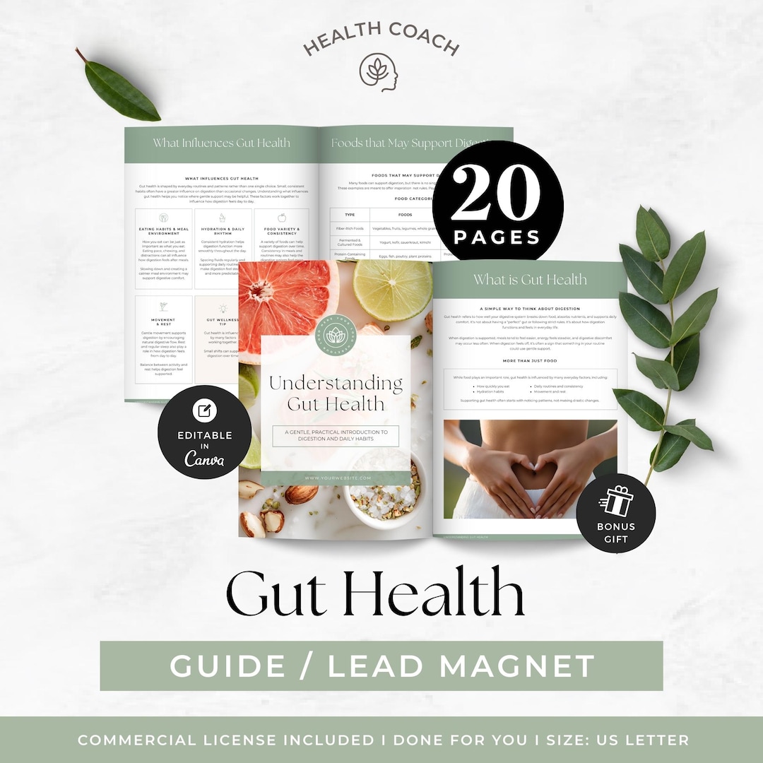 Understanding Gut Health Guide, Health Coach Lead Magnet, Nutrition ...