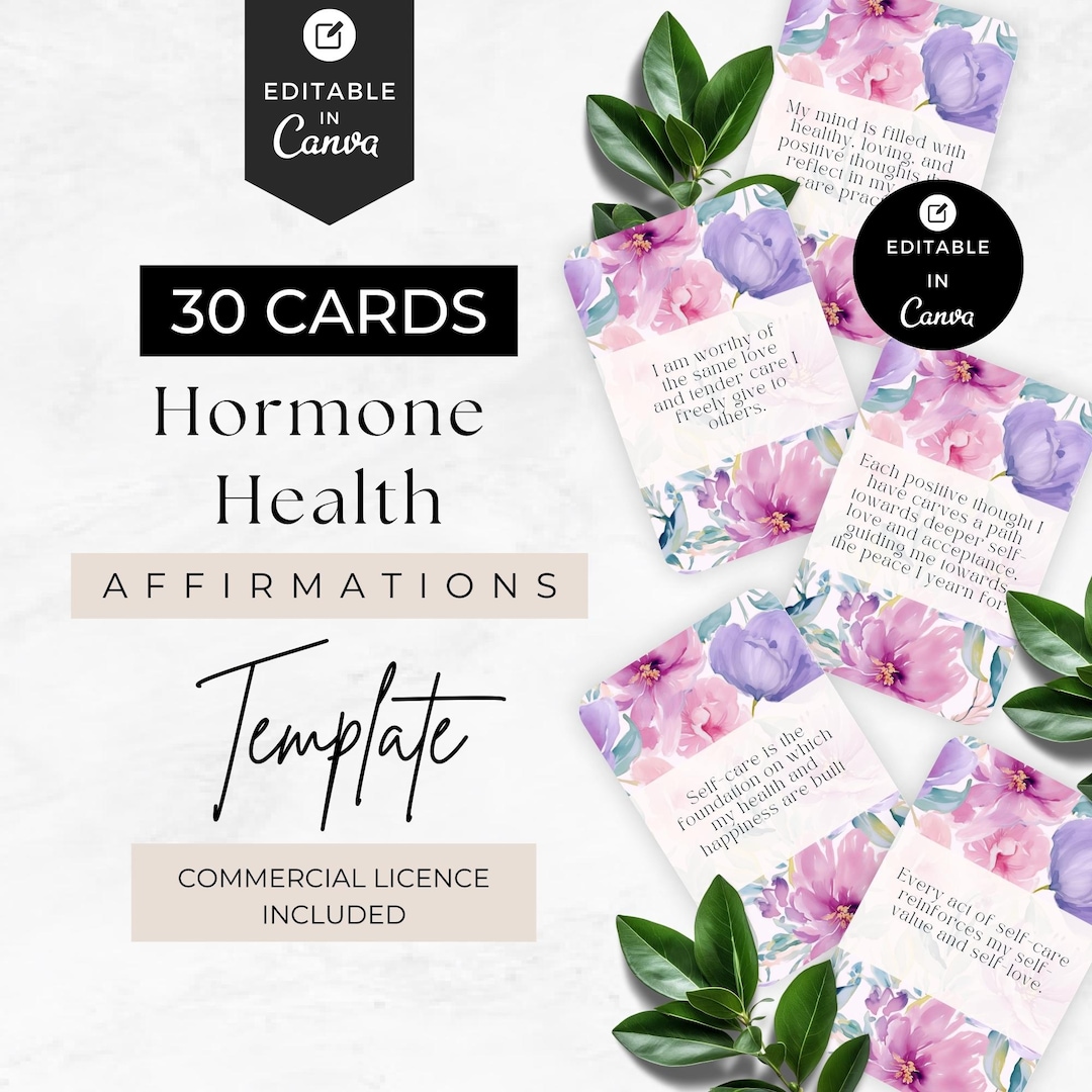 Hormone Health Affirmations, Health Coach Client Resource, Women's ...
