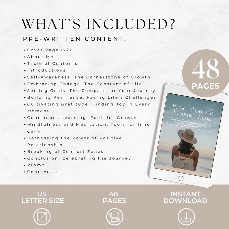 Personal Growth Guide Template, Life Coach Lead Magnet, Self-help for ...