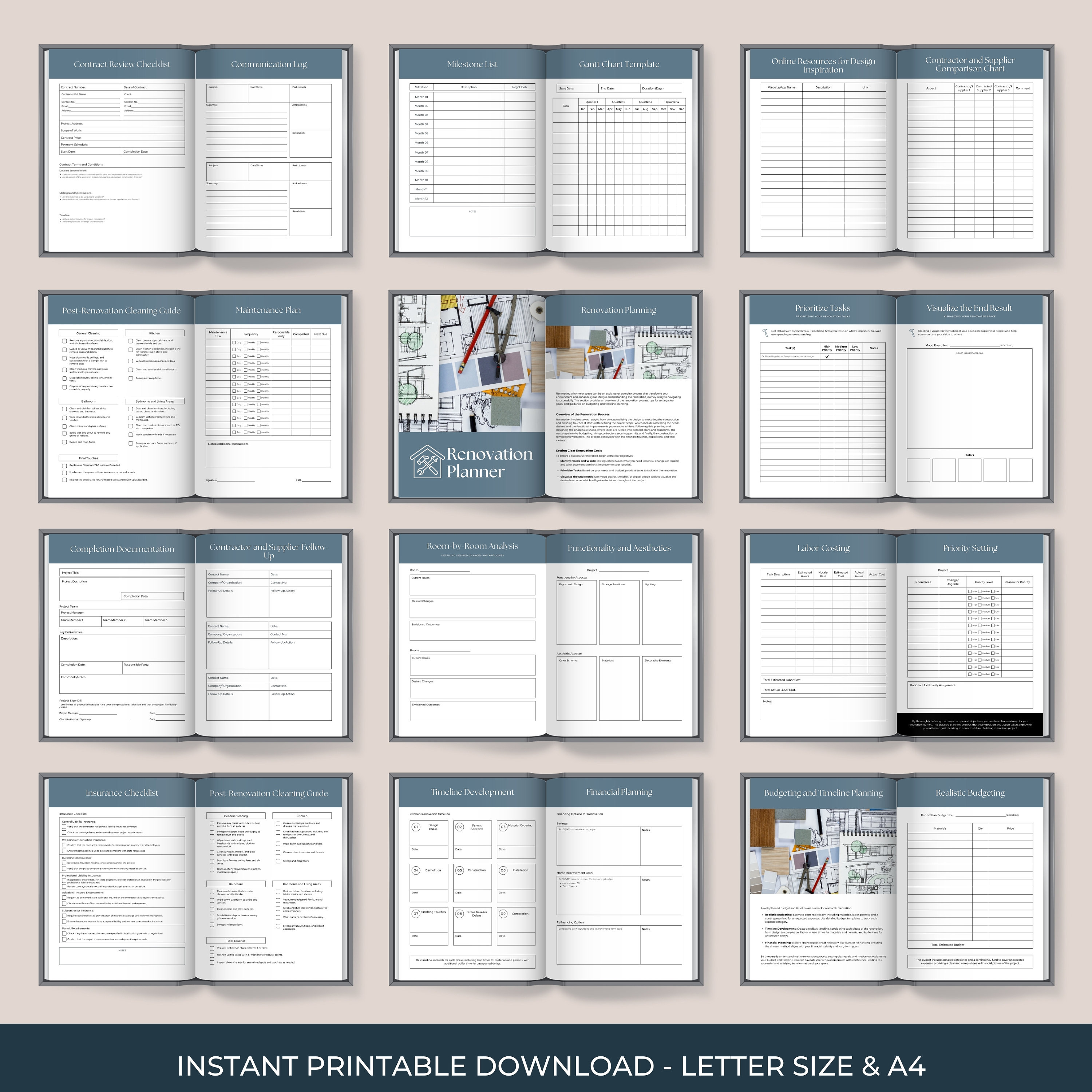 Home Renovation Planner, House Improvement, Project Plan, DIY Project ...