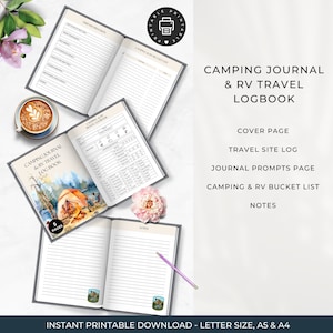 RV Camping Log, Campsite Log, RV Travel Planner, Adventure Journal ...