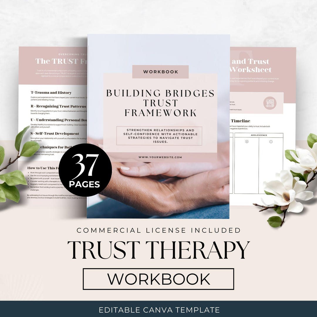 Building Trust Worksheets, Trust Therapy Workbook, Couples Therapy ...
