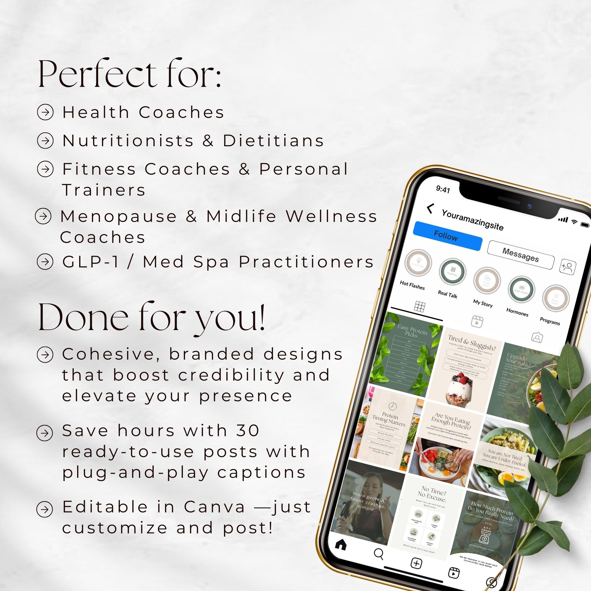 Protein Social Media, Health Coach Instagram Post, Nutritionist Media ...
