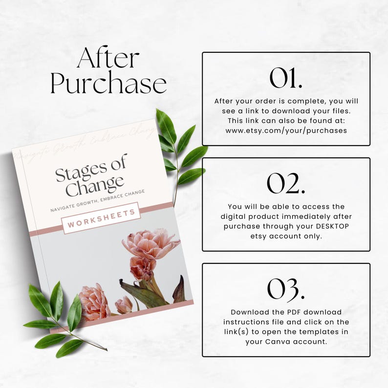 Stages of Change Worksheets, Behavioral Change Workbook, Life Coach ...