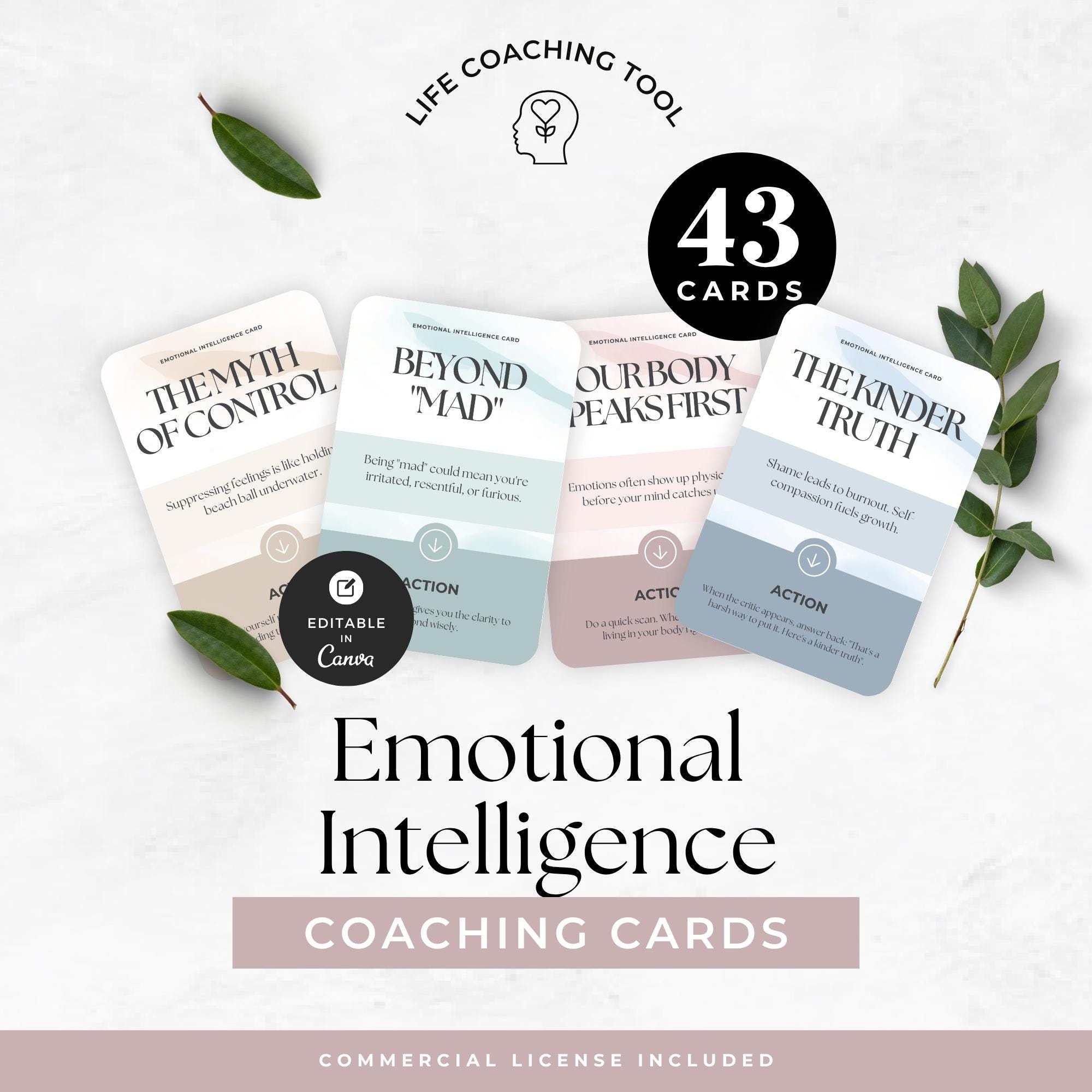 Emotional Intelligence Cards, Life Coaching Tools, Understanding ...