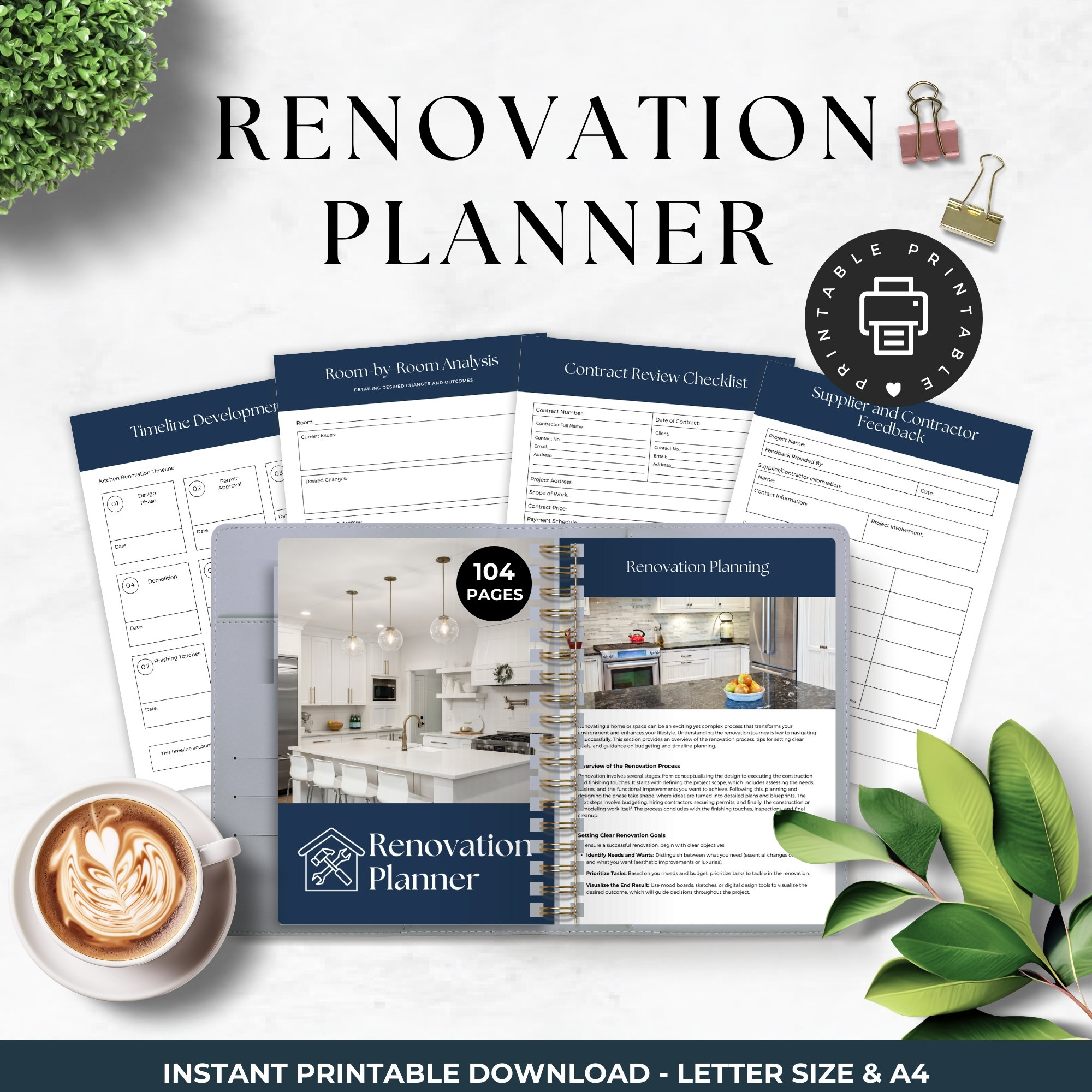 Home Renovation Planner, House Improvement, Project Plan, DIY Project ...